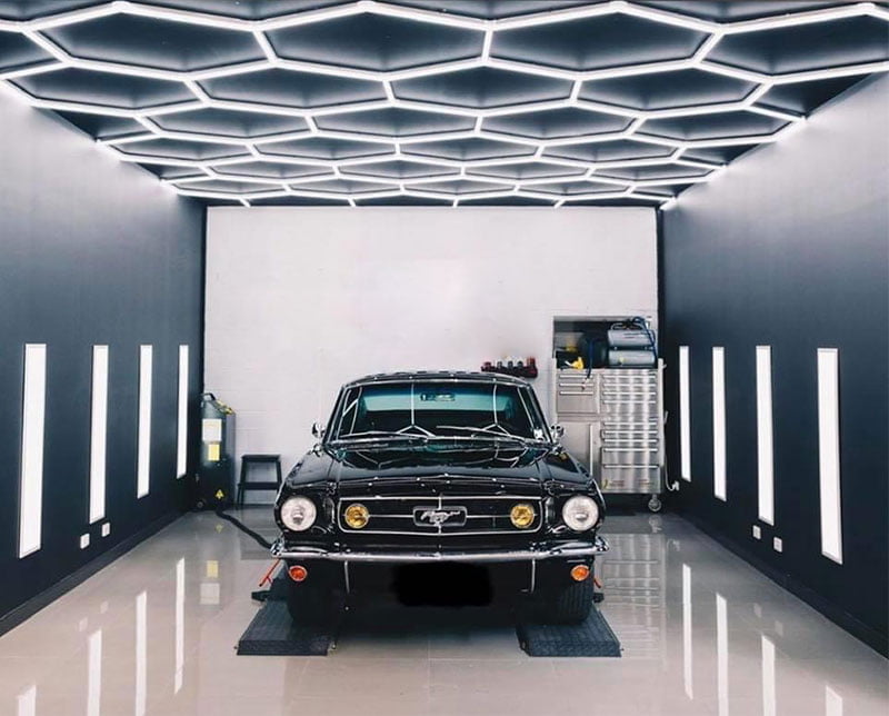 The Beauty Of Garage Hexagon Lighting