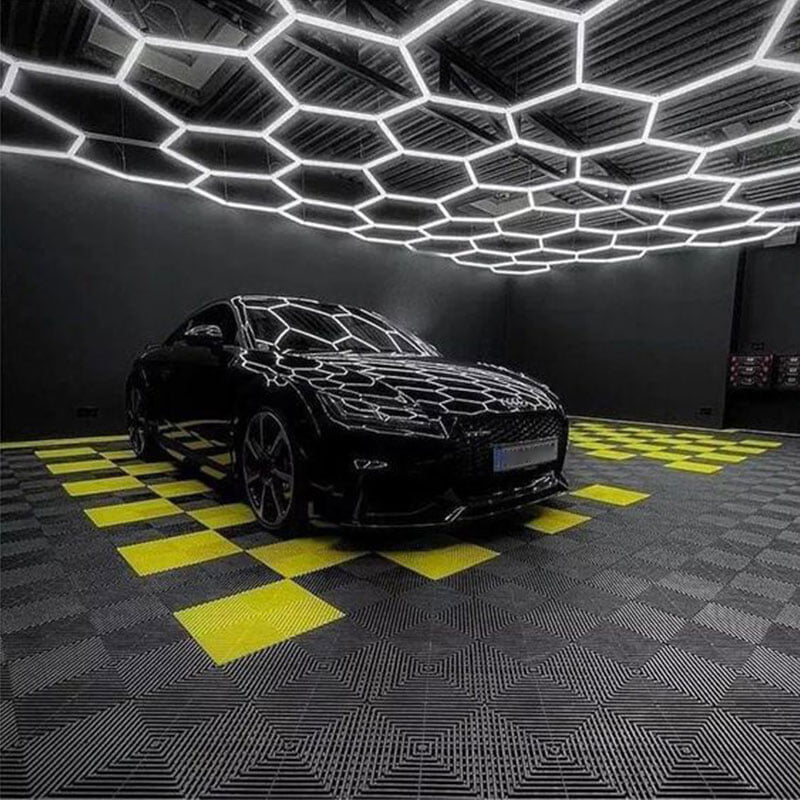Hexagon LED Ceiling Light Garage Design For UK