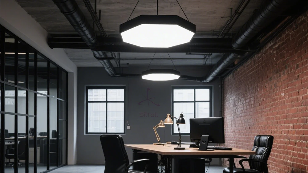 Hexagon LED Office Lights | Modern Energy-Saving Workspace Lighting ...